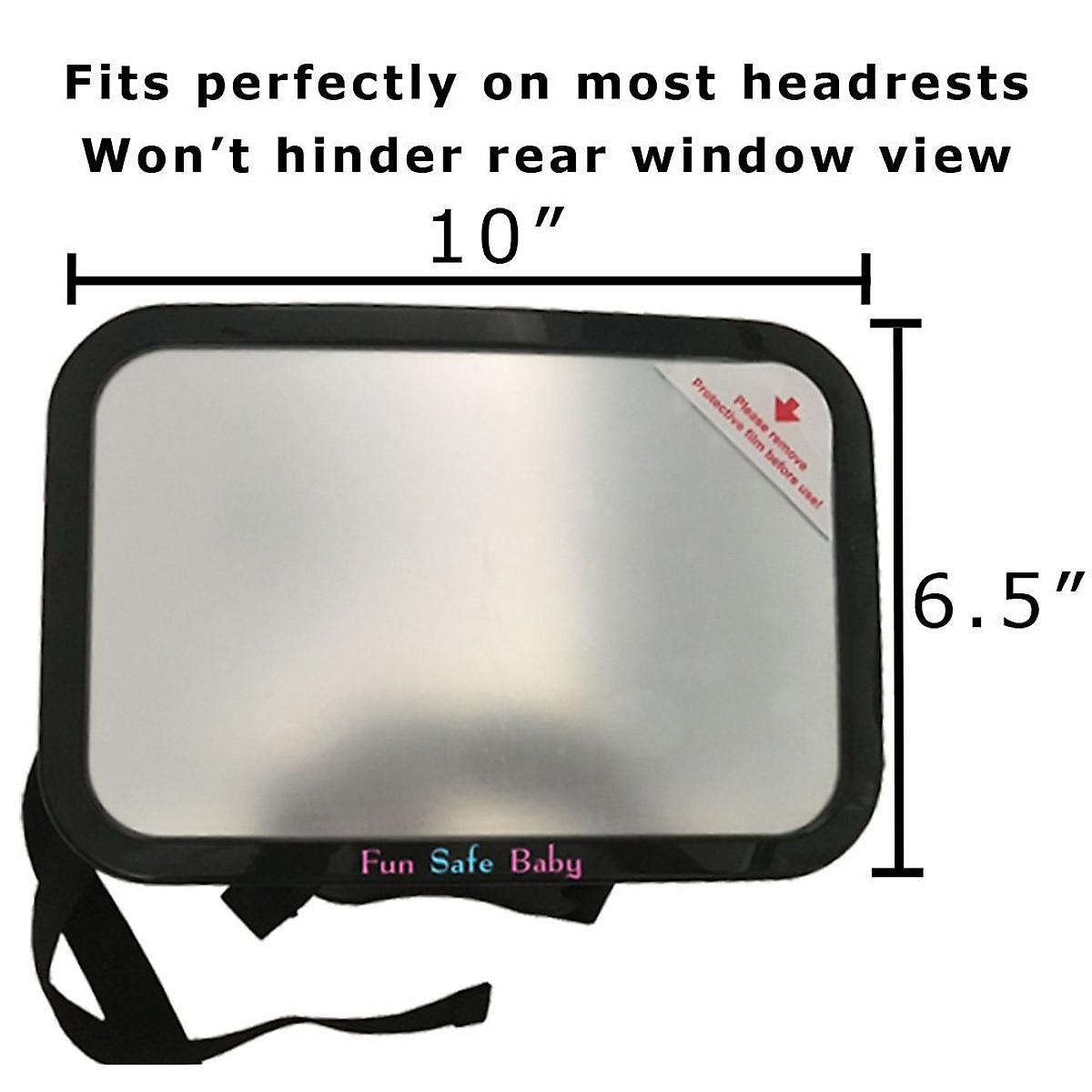 Fun Safe Baby Safety and Comfort Pack, Backseat Mirror for Rear Facing Car Seat and 2 Sunshades