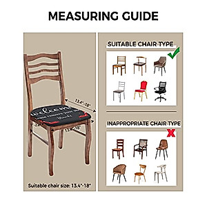 PRINT PICTURE ARTHOME Chair Covers for Dining Room Set of 6, Removable Washable Office Chair Cover, Welcome Red High Heels Chair Cushion Covers for Bar Stool Kitchen 13.4"-18"