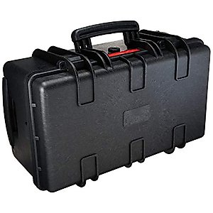 Amazon Basics Large Hard Rolling Camera Case, Solid, Black, 22"L x 14"W x 9.8"H