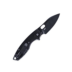 CRKT Pilar III EDC Folding Pocket Knife: Compact Everyday Carry, Black Blade with Finger Choil, Thumb Slot Open, G10 Handle, Reversible Pocket Clip 5317K