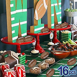 AnapoliZ Mini Foam Footballs 16 Pcs Pack | 3.25” Inch Party Favor Balls | Mini Football Stress Balls Bulk | Football Party Decorations | Big Game Party Decorating Footballs | Small Foam Footballs