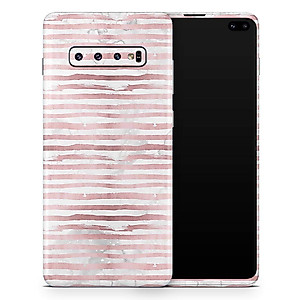 DesignSkinz Karamfila Marble & Rose Gold Striped v5 Protective Vinyl Decal Wrap Skin Cover Compatible with The Samsung Galaxy S20 (Screen Trim & Back Glass Skin)