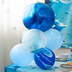 Cheerland Ocean Theme Under the Sea Balloon Garland for Blue Birthday Party Decorations Blue Beach Summer Party Balloons Arch Kid's Bday Baby Bridal Shower Grdaution Party Supplies