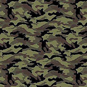 Camouflage Cotton Fabric by The Yard, Multiple Yard Lengths