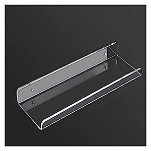 PDGJG Wall Transparent Shelf Transparent Bathroom Storage Rack Hanger Wall Mount Bracket for Sundries Cosmetics