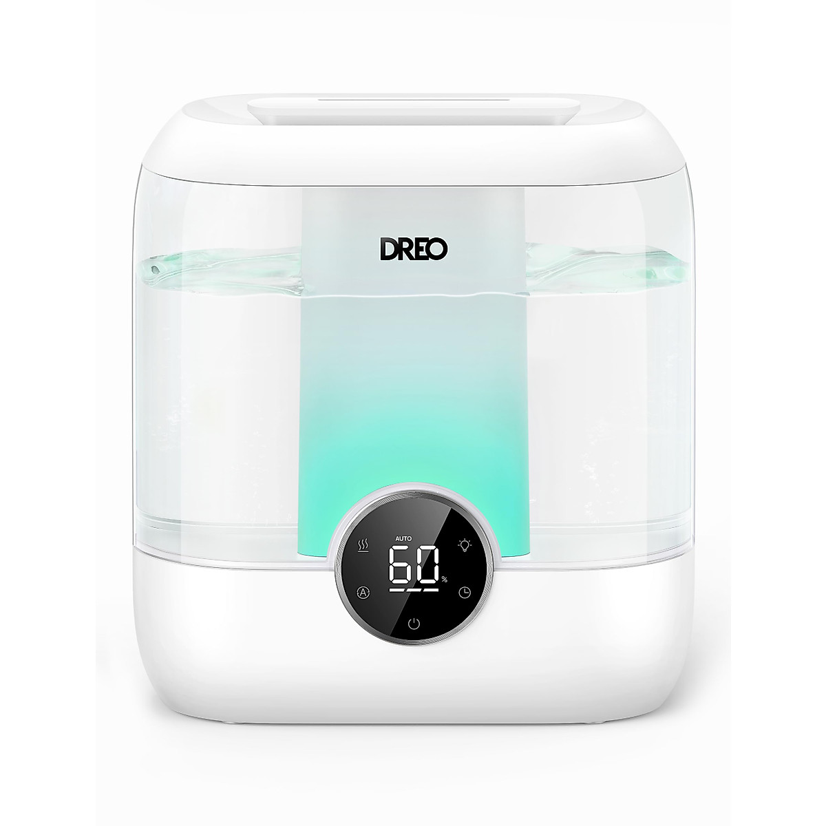 Dreo 6L Top Fill Humidifiers for Bedroom, 60H Runtime, 28 dB Quiet Supersized Cool Mist Humidifiers for Large Room, Air Humidifier for Home, Baby, Plant, Indoor, Night Light, Ultrasonic