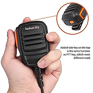 Radioddity RS22 Remote Speaker Mic with Clear Sound, Compatible with Baofeng UV-5R UV-5RX3 BF-888S BF-F8HP H-777 Radioddity GM-30 GA-2S GA-510 TYT Kenwood Two Way Radio Walkie Talkie (Single PTT)