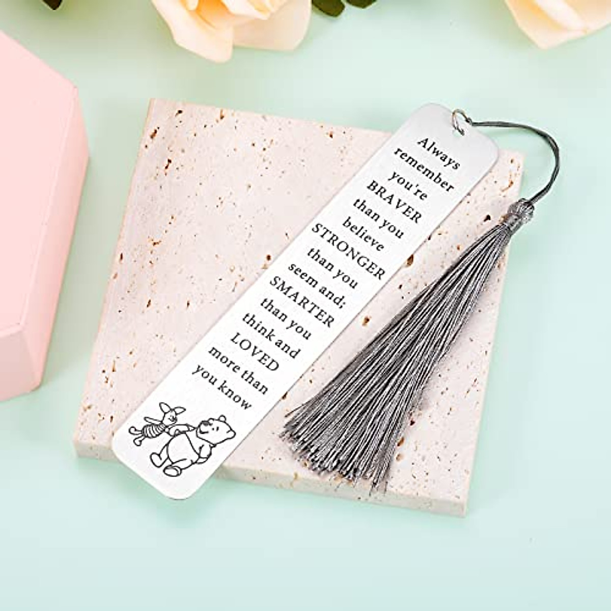Inspirational 2023 Graduation Gifts for Women Men Bookmark with Tassel Christmas Birthday Gift for Son Daughter Wife Husband BFF Encouragement Gift for Teen Boys Girls Book Mark for BookLover Bookworm
