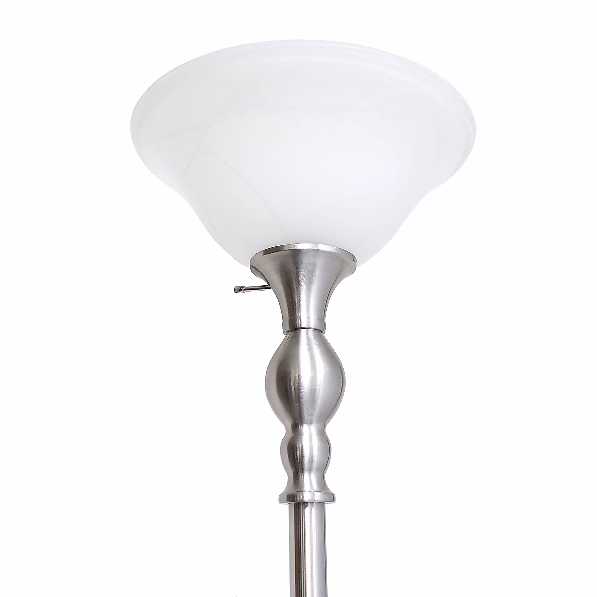 Elegant Designs LF2001-RBZ 1 Light Restoration Bronze Torchiere Floor Lamp with Marbelized Amber Glass Shade