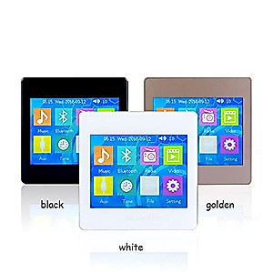 MXIAOXIA Mini in Wall Amplifier Audio Smart Home Digital Amplifier Music Touch Screen 4 * 25w HiFi Stereo Sound System with Radio (Color : OneColor)