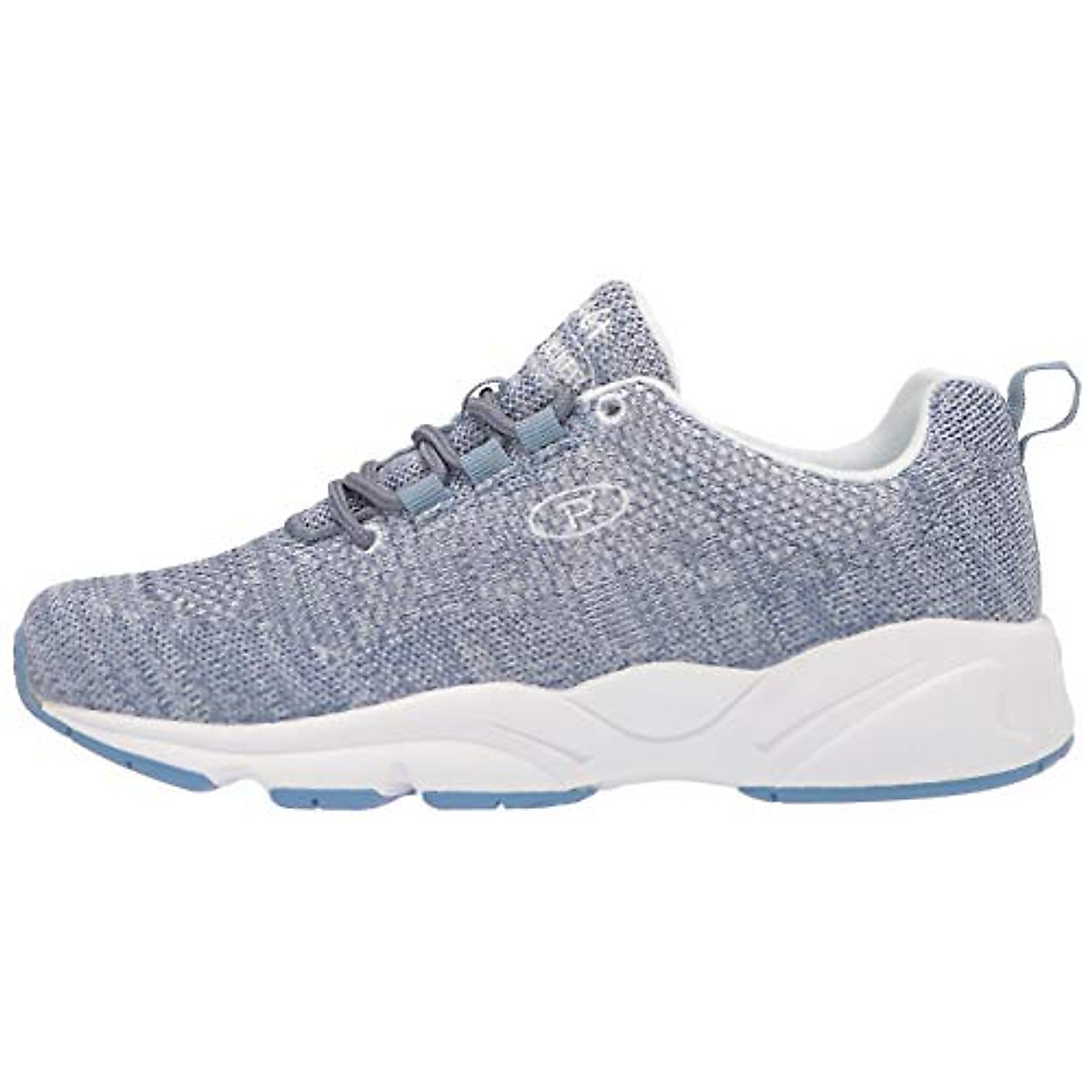 Propét Womens Stability Fly Sneaker, Denim/White, 13 X-Wide US