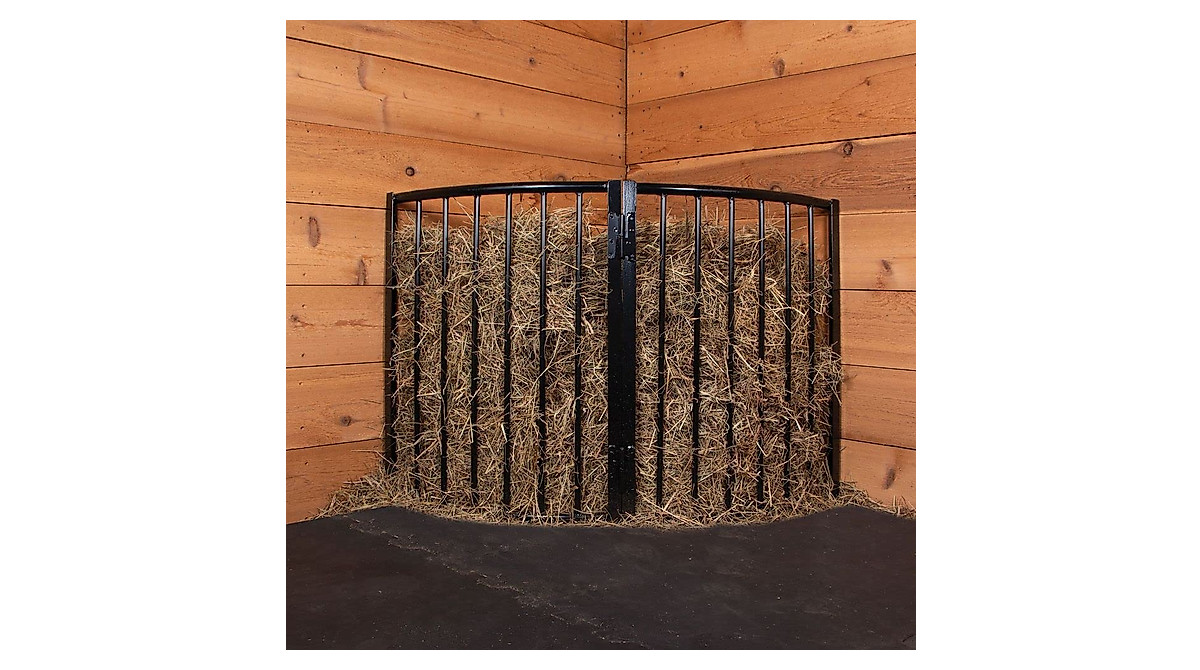 Easy-Up Corner Hay Rack No Lid | Prevent Waste & Promote Natural Eating