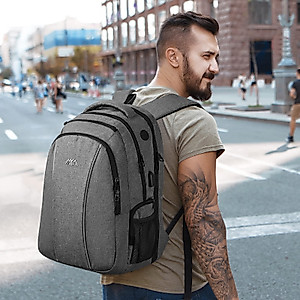 YAMTION Backpack for School College Work Business Office,Slim Bookbag Computer Tech Backpack with USB for Men Women Teen Boys Girls,Travel TSA Approved