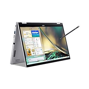 Acer Spin 3 Convertible Laptop | 14" 1920x1080 IPS Touch Display | Intel Core i5-1235U | Intel Iris Xe Graphics | 8GB LPDDR4X | 512GB PCIe Gen 4 SSD | WiFi 6 | Dockable Active Stylus | SP314-55N-53GS