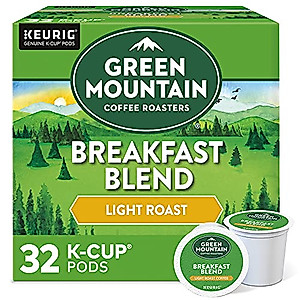Green Mountain Coffee Roasters Breakfast Blend Keurig Single-Serve K-Cup Pods, Light Roast Coffee, 32 Count