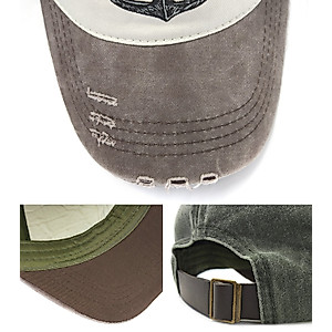 Glamorstar Pirate Ship Anchor Baseball Hat Printing Adjustable Hip-Hop Cap Brown Atrovirens