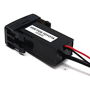 Car USB Power Socket with Audio Port for Toyota VIGO, AWADUO USB Car Power Port Socket Adapter with Audio USB Socket for HTC/BlackBerry/Samsung/Huawei, or Other USB Devices