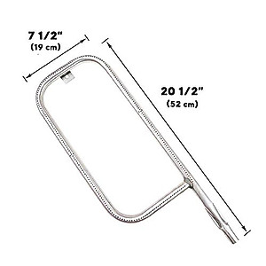 Uniflasy 7645 Cooking Grates and 41862 20.5 Inches Grill Burner for Weber Q200, Q220, Q2000 Q2200, Grill Replacement Parts Kit for Weber Q200