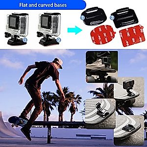 Helmet Adhesive Sticky Mount for Insta360, 3M Sticky Pads Mounts Compatible with Gopro, Insta360 ONE X3, X2, X, RS, R, GO 2 and DJI OSMO Action 2 Helmet Attachment
