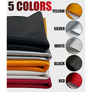 4-Way Stretch Vinyl Clothing Fabric Apparel Flexible Lightweight (16oz per Yard) PU Faux Leather 54" Wide Sold Continuous Yard - Strong Stretch Rebound, Create Outfits, Water Resistant, Stretch-White