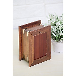 Wooden Brass Paw Print Pet Urns | Funeral Urns | Keepsake Urns | Rosewood Urns | Wood Cremation Urns for Cat and Dog Ashes | Decorative Urna | Burial Urn