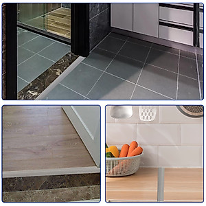 6.56 Ft Vinyl-Floor-Transition-Strip-Self-Adhesive 2 in Width - Guokller Rubber Transition Strips for Laminate Flooring/Repairing Floor Gaps and Doorway