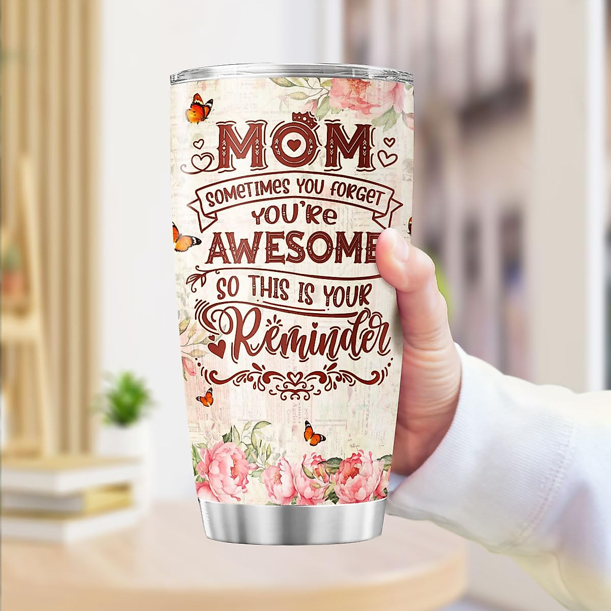 Best Mama Ever, Tumbler 20 Oz With Lid And Straw, Mama Bear Gifts, Mom Day Handle For Mother Mothers Women Funny Insulated Cups Tumblers Coffee