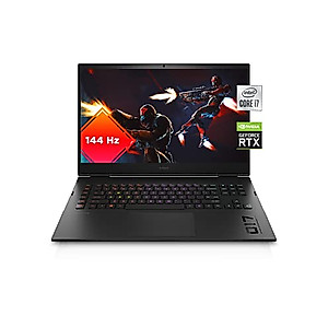 Omen 17 Gaming Laptop, NVIDIA GeForce RTX 3060, Intel Core i7-11800H, 16 GB RAM, 512 GB SSD, 17.3” Full HD 144 Hz Display, Windows 10 Home, RGB Keyboard, Long Battery Life (17-ck0010nr, 2021)