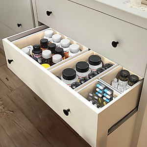 Simple Houseware Foldable Cloth Storage Box Closet Dresser Drawer Divider Organizer Basket Bins for Underwear Bras, Beige (Set of 6)