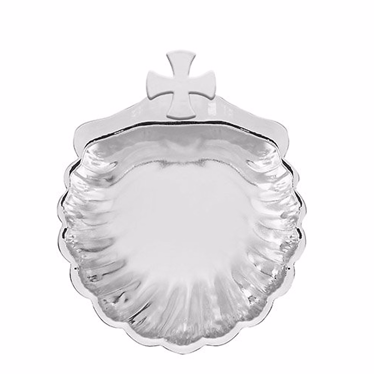 Baptism Gifts - Baptism Shell - Rhodium Plate - 4"W x 5"L x 1"H - - Gift Boxed - Avalon Gallery - YC480