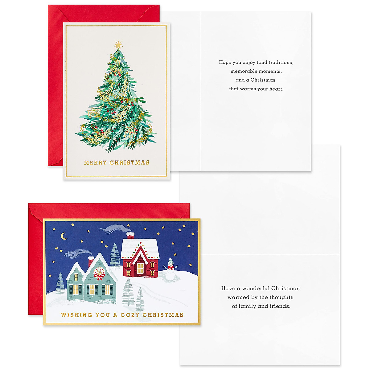 Hallmark Boxed Christmas Cards Assortment, Cozy Christmas (6 Designs, 36 Cards with Envelopes)