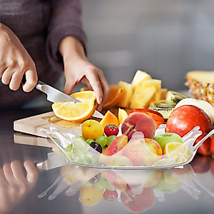 Hemoton Appetizer Plates Fruit Plate Food Serving Plate Plastic Shaped Nut Tray Snack Tray Dessert Appetizer Platter Tray Dish Bowl Candy Basket Sundries Organizer Transparent Salad Plates
