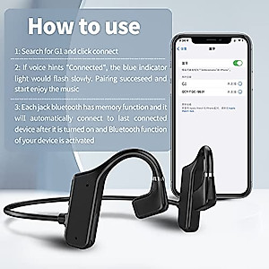 Aocuxze Air Conduction Headphones Wireless with Mic, Open Ear Bluetooth Headphones Sport Earbuds up to 8 Hours Playtime for Running Cycling Workout Driving