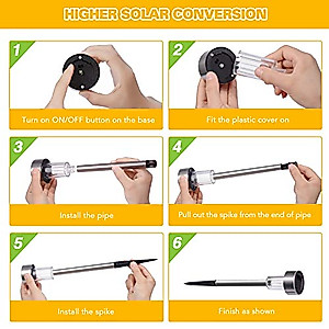 Solar Lights Outdoor, 16Pack Solar Pathway Lights Outdoor Stainless Steel Yard Lights, Waterproof Garden Lights for Pathway Walkway Patio Yard Lawn Driveway