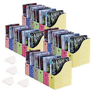 Evelots Magazine File Holder Organizer Box (6, 12, or 24 Pack) Storage for Desk and Shelves Multiple Color Options - Includes Labels for Organization