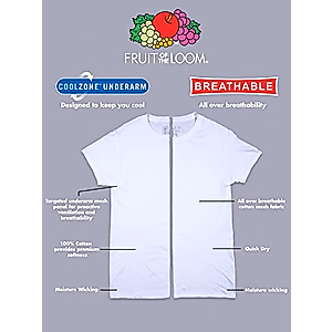Fruit Of The Loom Mens Cooling Undershirts, Quick Dry & Moisture Wicking Underwear, White - Cotton Mesh, X-Large US