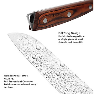 Knife Set,15-Piece Kitchen Knife Set with Block Wooden, Knife Block Set with High carbon stainless steel, Professional Chef Knife Set for Kitchen