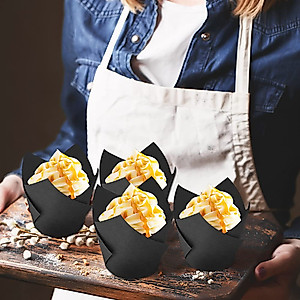 Tulip Cupcake Liners 100-Count Baking Cups Standard Tulip Muffin Cupcake Natural Cupcake Paper Liners for Wedding Birthday Christmas Party Baby Shower Anniversaries All Festivals