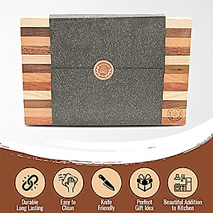 Mini Wood Cutting Board, Small Rustic Serving Board, Multi Wood Cheese Board, Great Kitchen Accessories and Gift, Multi Color/Hardwood Edge Grain Chopping Board, Small Wooden Cutting Board