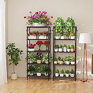 LEHOM 5-Tier Metal Storage Shelves Wire Shelving Unit Storage with Adjustable Leveling Feet for Laundry Bathroom Kitchen,Steel Organizer Wire Rack 220 LBS Capacity(23.63" L×13.78" W×59.1" H)