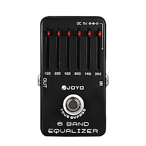 JOYO JF-11 EQ 6-Band Equalizer Pedal Bundle with DC 9V Pedal Power Supply (800mA -1A) AC Adapter