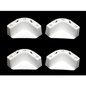 Boat Marine Cooler Mounting Kit for Yeti Igloo Engle Coleman (Set of 4) Black or White (White)