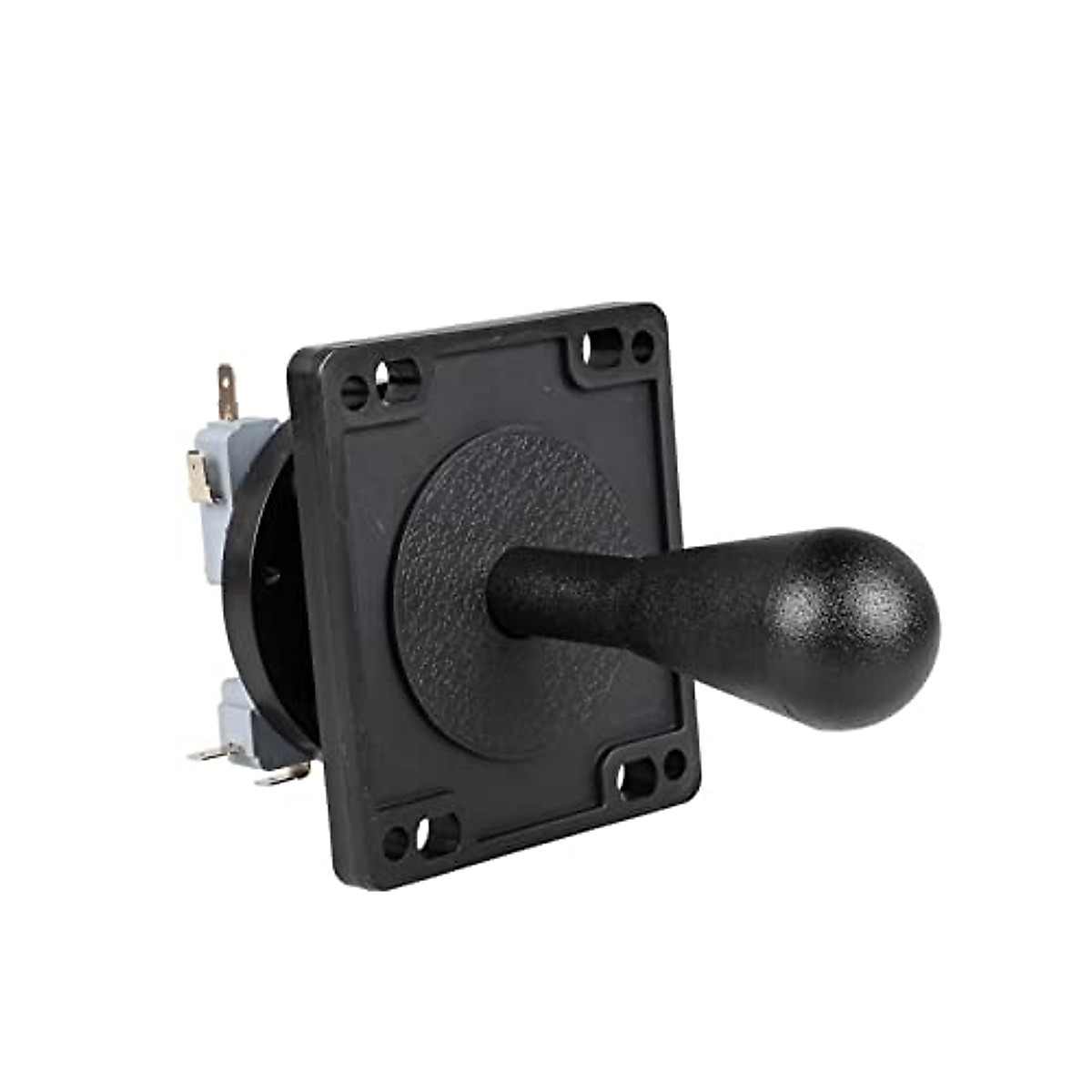 Avisiri American Style Arcade 2Pin Joystick Switchable from 8 Ways Operation, Elliptical Black Handle, Precision 187" 4.8mm Terminal for Video Games Arcade1UP Machine Parts (Black)
