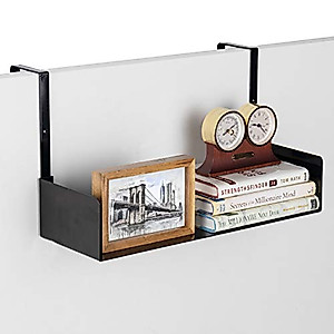 Wallniture Bali Bookshelf and Home Office Desk Organizer Tray, Black Cube Storage Organizer