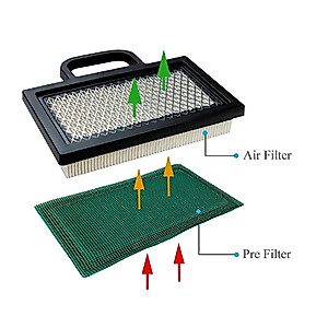 Fremnily 499486 Air Filter,492932 Oil Filter with 691035 Fuel Filter Tune up Kit Compatible with Briggs and Stratton intek V-Twins Lawn Mower Tractor 18-26 HP