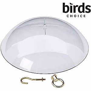 Birds Choice DOME Protective Dome, Protective Cover for Hanging Bird Feeders, 10", Clear
