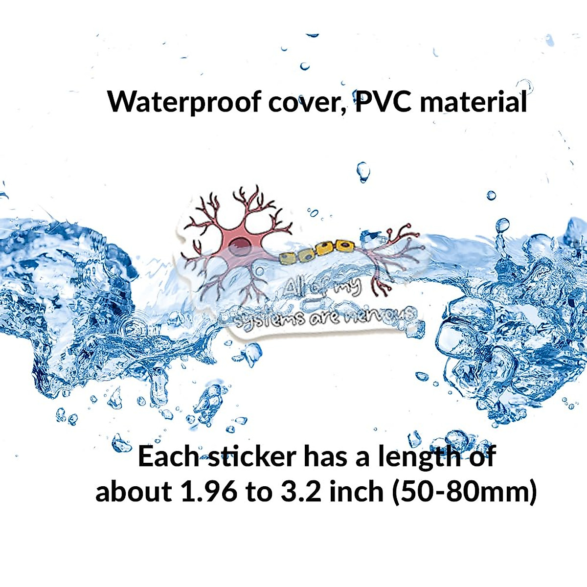 100 PCS Biology Stickers | Aesthetics Vinyl Waterproof Science Laptop Marine Biology Stickers for Water Bottles, Scrapbooking, Helmet - Biology Stickers Funny Gifts for Kids, Teens, Adults