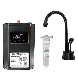 Westbrass DT1F272-12 Develosah 9" 2-Handle Instant Hot and Cold Water Dispenser Faucet with HotMaster DigiHot Digital Tank System, Oil Rubbed Bronze
