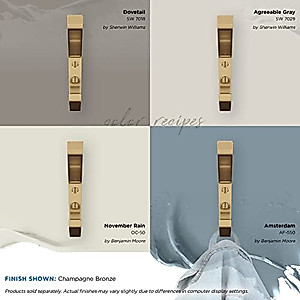 Amerock H37003CZ | Emerge Double Prong Decorative Wall Hook | Champagne Bronze Hook for Coats, Hats, Backpacks, Bags | Hooks for Bathroom, Bedroom, Closet, Entryway, Laundry Room, Office