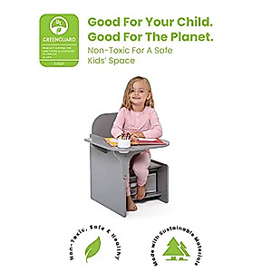 Delta Children MySize Chair Desk with Storage Bin - Greenguard Gold Certified, Grey